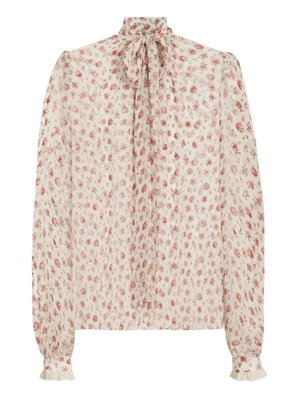 Dolce & Gabbana Rose-print Chiffon Blouse - Multicolor