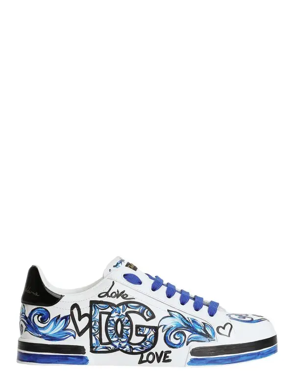 Dolce & Gabbana Calfskin Portofino Light Sneakers - Multicolor