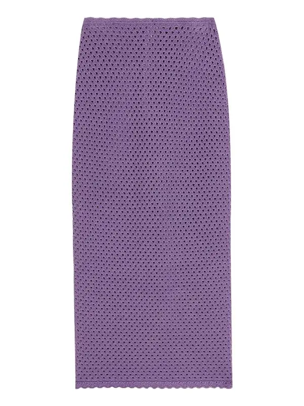 Dolce & Gabbana Calf-length Crochet Skirt Skirts - Purple