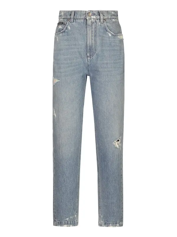 Dolce & Gabbana Cotton Denim Amber Jeans Denim And Jeans Multi-colored Cotton - Multicolor