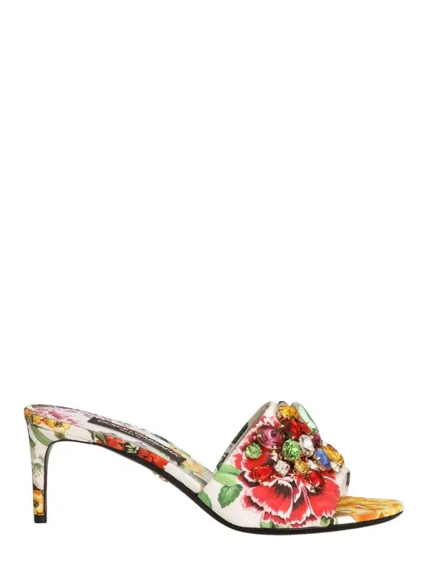 Dolce & Gabbana Brocade Mules Slides And Mules - Print