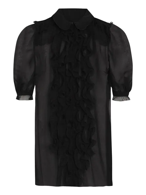 Dolce & Gabbana Chiffon Shirt Shirts And Tops Silk - Black