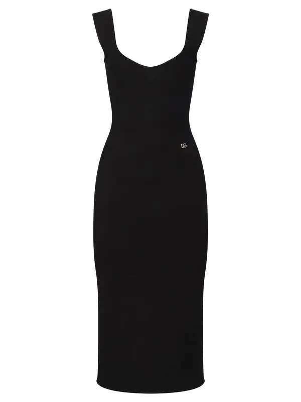Dolce & Gabbana Sleeveless Viscose Knit Dress Dresses - Black