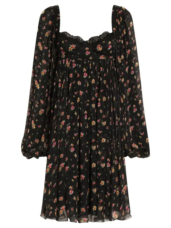 Dolce & Gabbana Small Floral-print Chiffon Dress Dresses - Multicolor