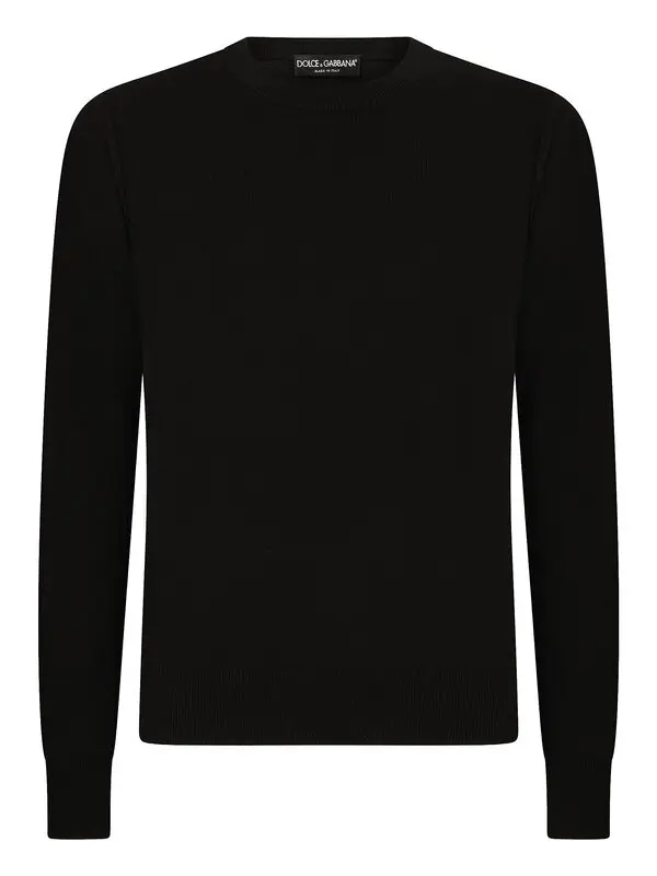 Dolce & Gabbana Cashmere Round Neck Sweater - Black
