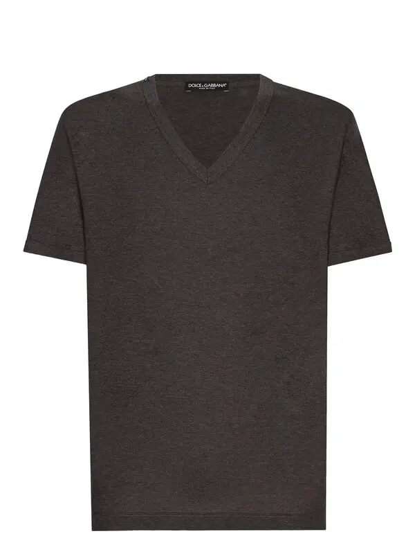 Dolce & Gabbana Cotton T-shirt T-shirts And Polos Gray Cotton - Grey