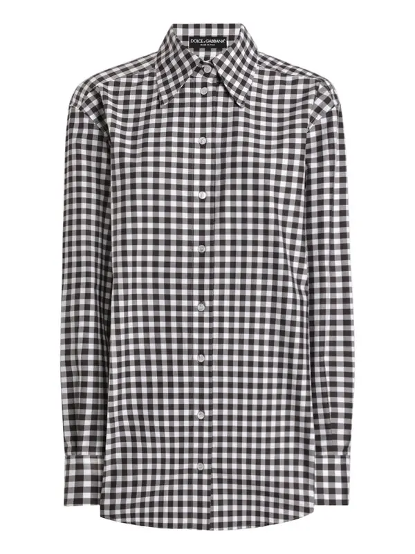 Dolce & Gabbana Cotton Check Shirt Shirts And Tops - Multicolor