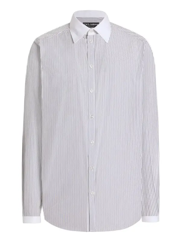 Dolce & Gabbana Striped Poplin Martini Shirt Shirts - Multicolor