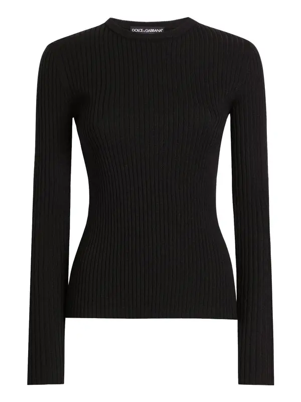 Dolce & Gabbana Wool Pullover Sweaters And Cardigans - Black