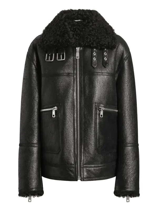 Dolce & Gabbana Shearling Jacket - Black