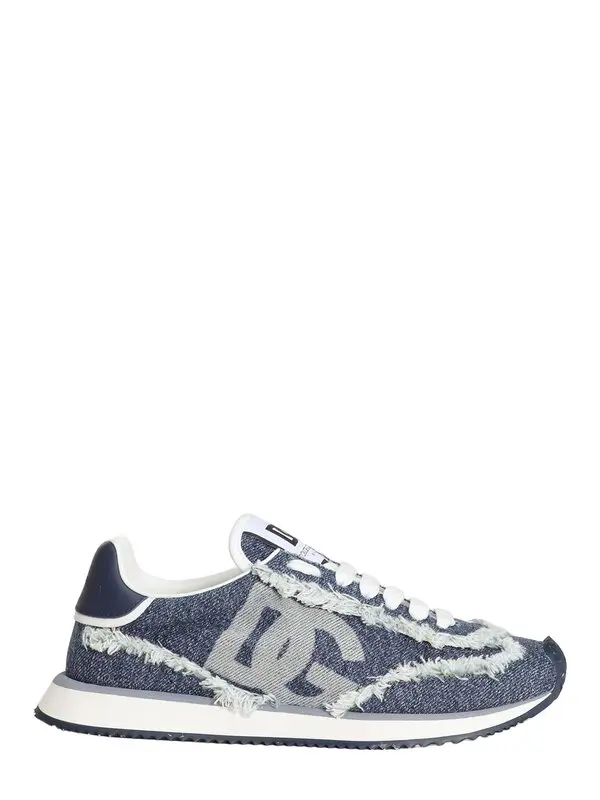Dolce & Gabbana Mixed-material Dg Cushion Sneakers - Azure