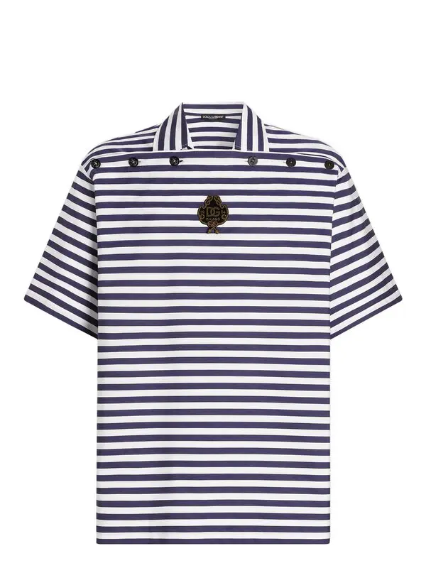 Dolce & Gabbana Striped Cotton Polo Shirt T-shirts And Polos - Multicolor