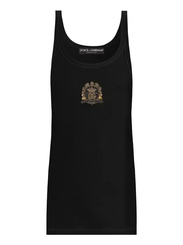 Dolce & Gabbana Cotton Tank Top T-shirts And Polos Cotton - Black