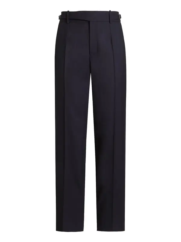 Dolce & Gabbana Virgin Wool Trousers Pants And Shorts - Blue