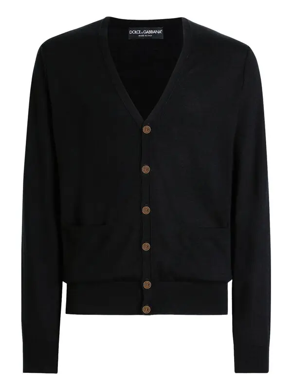 Dolce & Gabbana Cashmere V-neck Cardigan - Black