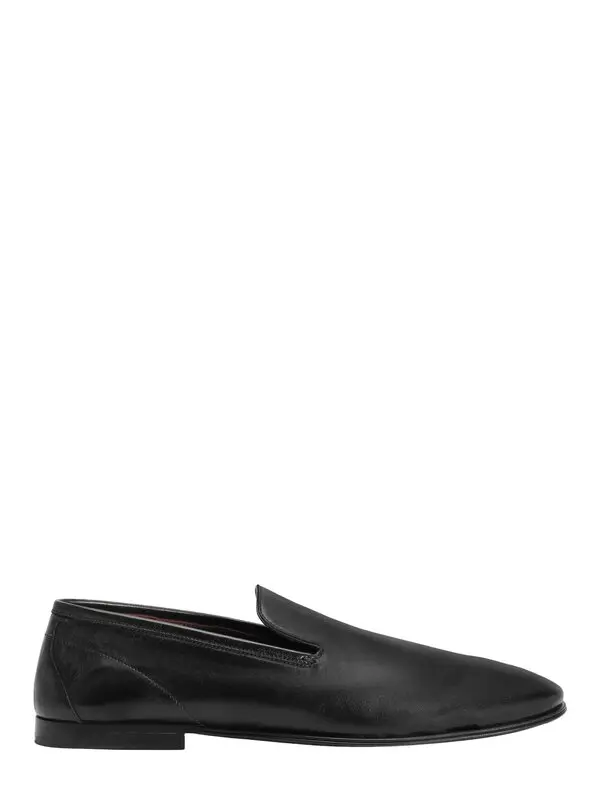Dolce & Gabbana Suede Driver Shoes And Loafers - Black