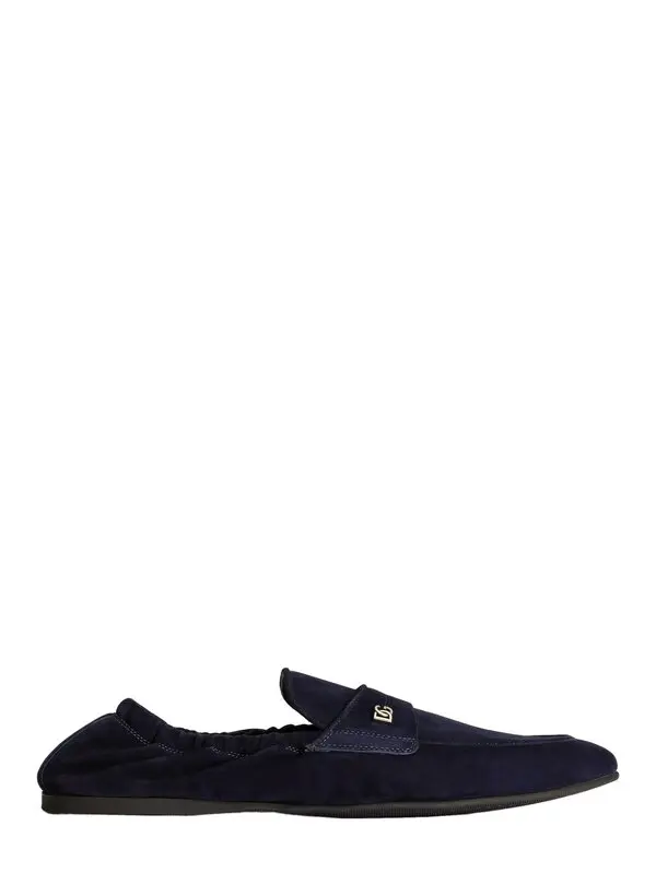 Dolce & Gabbana Suede Driver Shoes And Loafers - Blue