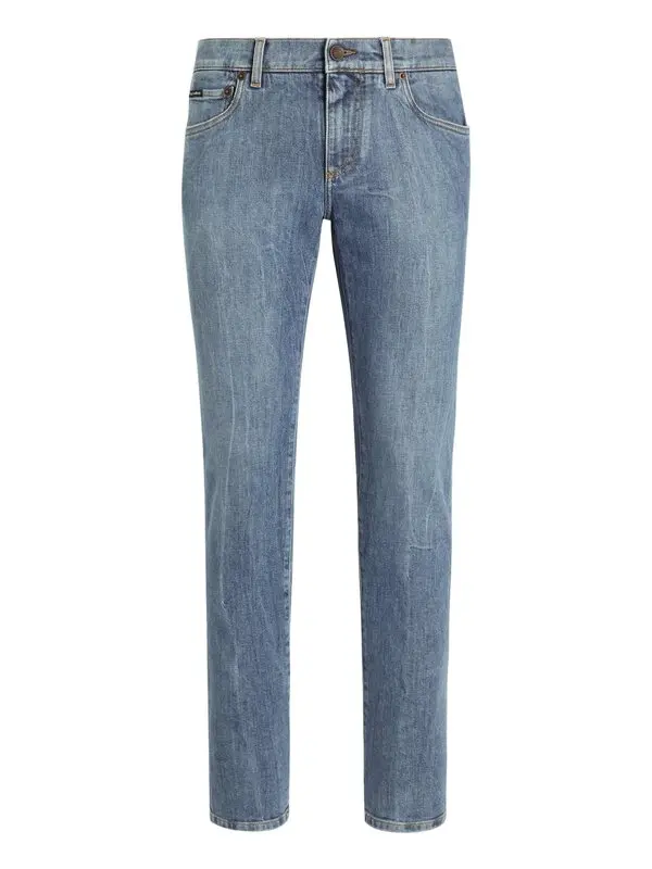 Dolce & Gabbana Slim Fit Denim Trousers - Multicolor