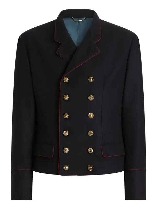 Dolce & Gabbana Double-breasted Wool Frock Coat - Blue