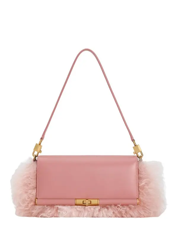 Dolce & Gabbana Marlene Shearling And Palmellato Calfskin Shoulder Bag Collection - Multicolor