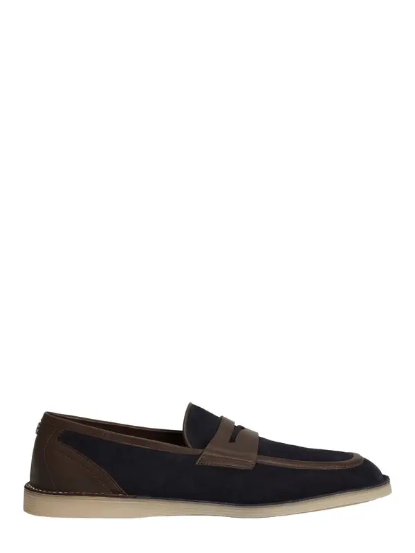 Dolce & Gabbana Split Calfskin Slipper Driver Shoes And Loafers - Multicolor