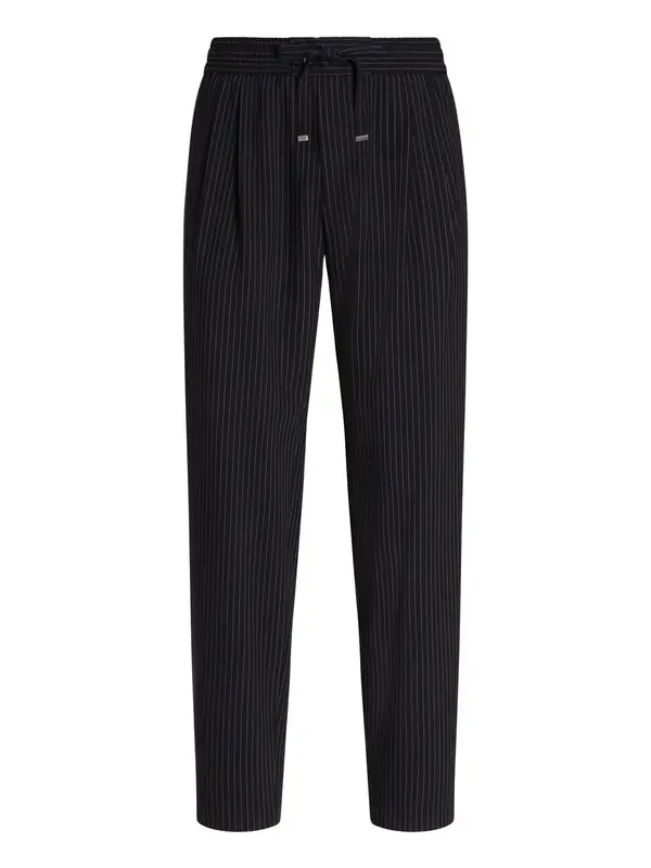 Dolce & Gabbana Pinstripe Wool Jogging Trousers - Multicolor