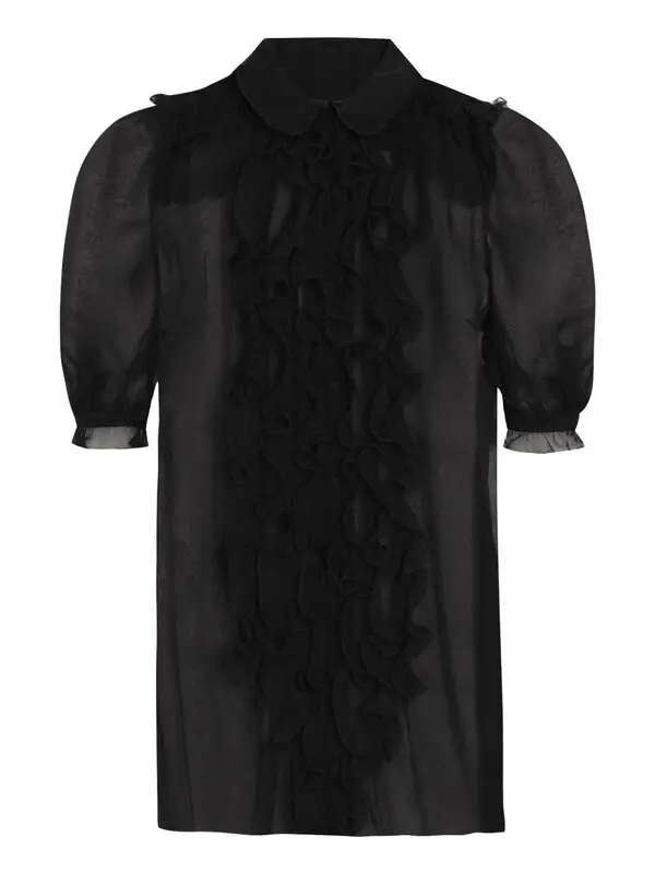 Dolce & Gabbana Chiffon Shirt Shirts And Tops Silk - Black