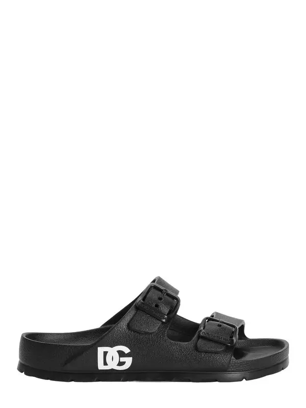 Dolce & Gabbana Double Strap Sandals - Black