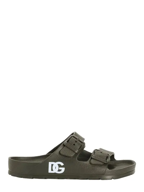 Dolce & Gabbana Double Strap Sandals - Green