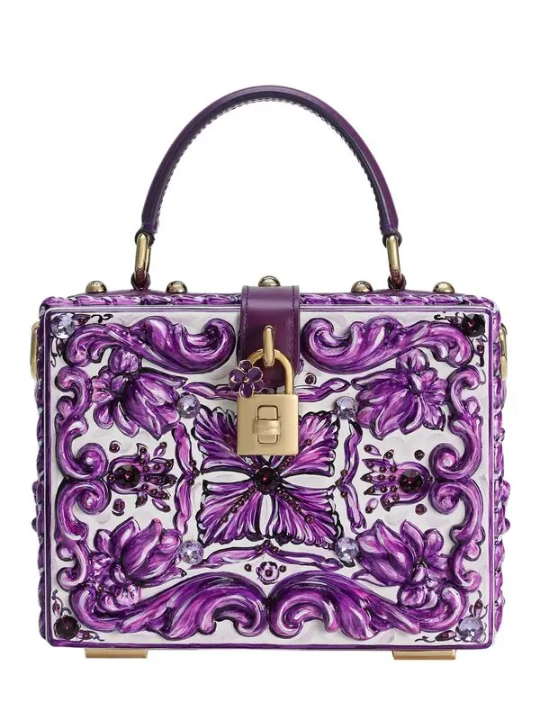 Dolce & Gabbana Dolce Box Majolica Resin Handbag Handbags - Multicolor