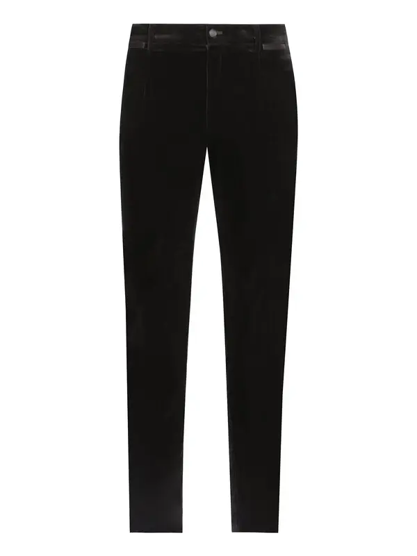 Dolce & Gabbana Classic Velvet Tuxedo Pants Pants And Shorts - Black
