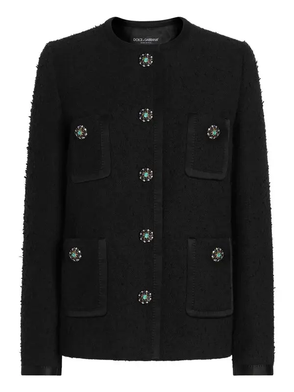 Dolce & Gabbana Rachel Basketweave Jacket - Black