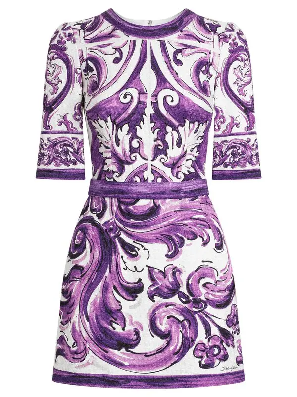 Dolce & Gabbana Majolica-print Short Dress Dresses - Multicolor