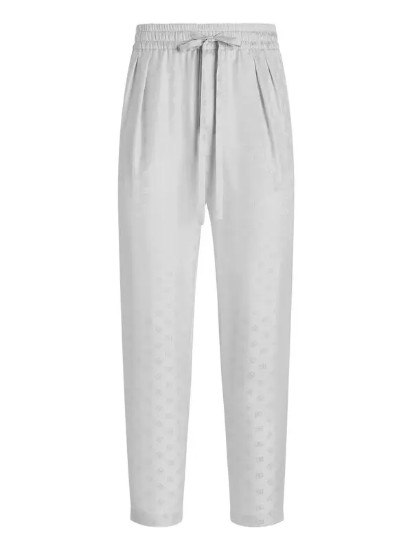 Dolce & Gabbana Dg Logo Jacquard Jogging Trousers Pants And Shorts Gray - Grey