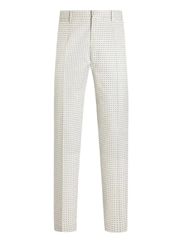 Dolce & Gabbana Micro Pattern Jacquard Trousers Pants And Shorts - Multicolor