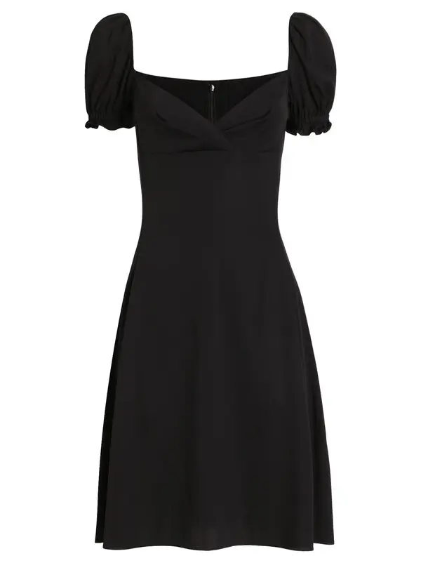Dolce & Gabbana Stretch Charmeuse Dress Dresses Silk - Black