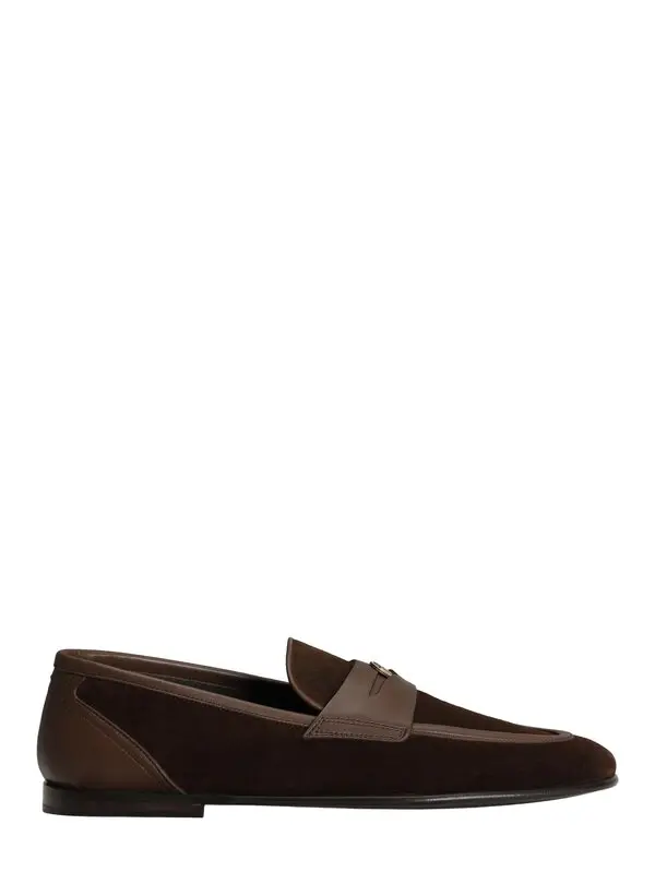 Dolce & Gabbana Split Calfskin Slipper Drivers - Brown