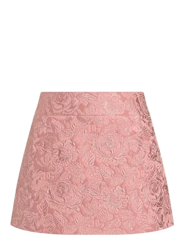 Dolce & Gabbana Floral Matelassé Jacquard Miniskirt Skirts - Multicolor