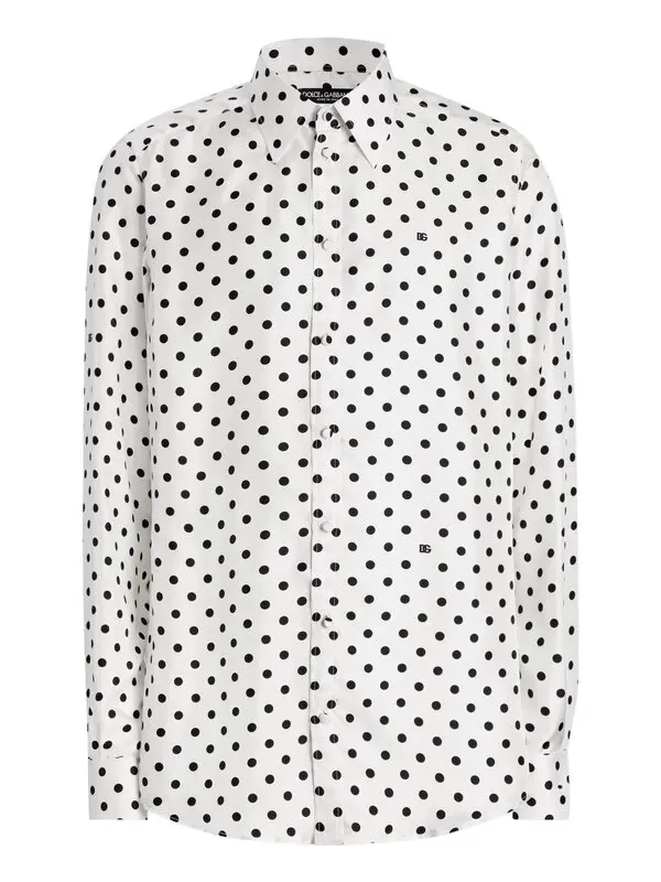 Dolce & Gabbana Polka Dot- Martini Twill Shirt Shirts - Print