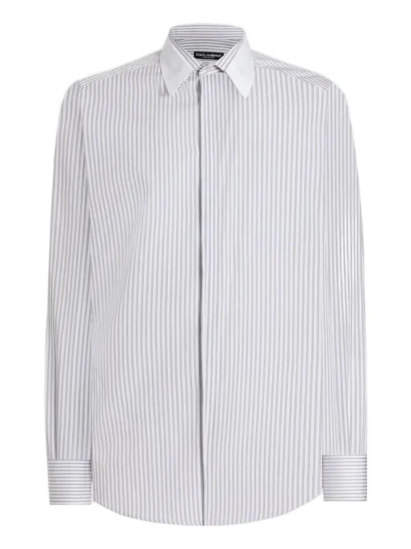 Dolce & Gabbana Striped Poplin Martini Shirt Shirts - Multicolor