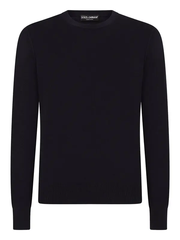 Dolce & Gabbana Round Neck Cashmere Sweater - Grey