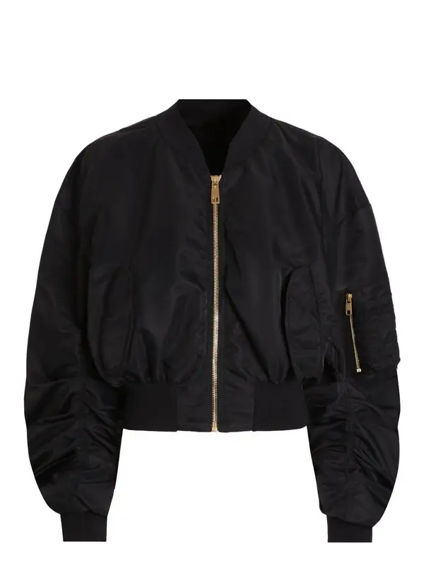 Dolce & Gabbana Nylon Gabardine Bomber Jacket - Black