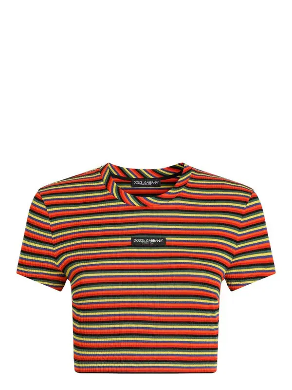 Dolce & Gabbana Striped Jersey T-shirt T-shirts And Sweatshirts - Multicolor