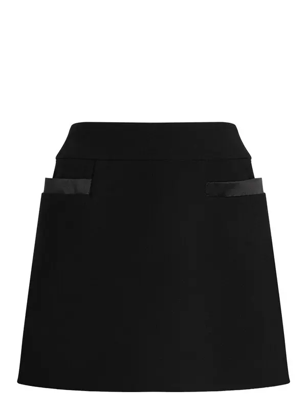 Dolce & Gabbana Double Crêpe Basque Skirt Skirts - Black
