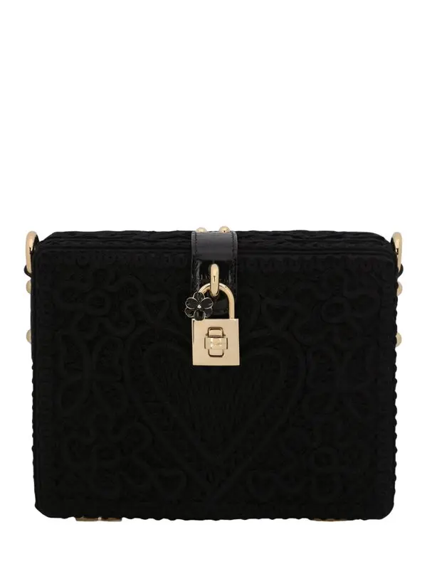 Dolce & Gabbana Dolce Box Bag With Cordonetto Detailing Shoulder And Crossbody Bags - Black