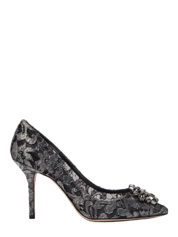 Dolce & Gabbana Lurex Lace Rainbow Pumps - Grey