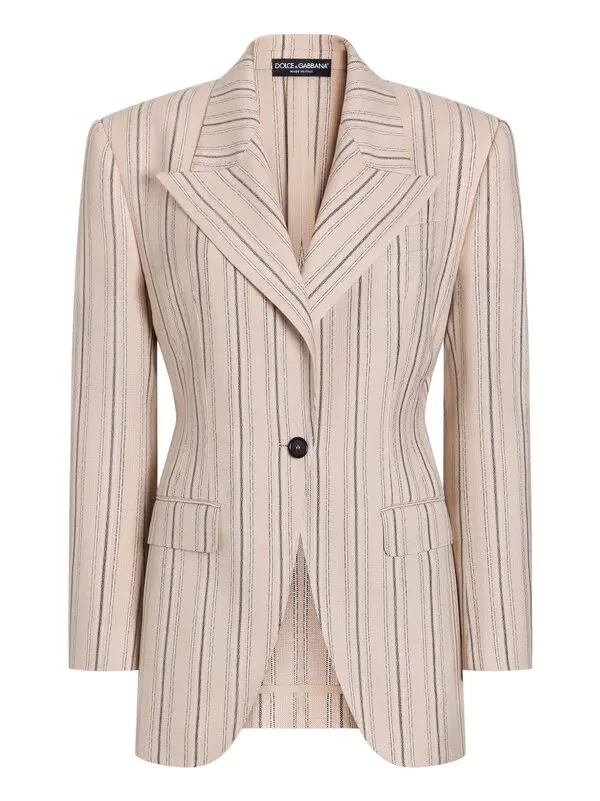 Dolce & Gabbana Single-breasted Pinstripe Jacket - Multicolor