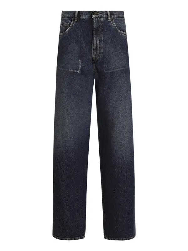 Dolce & Gabbana Cotton Denim Trousers - Multicolor