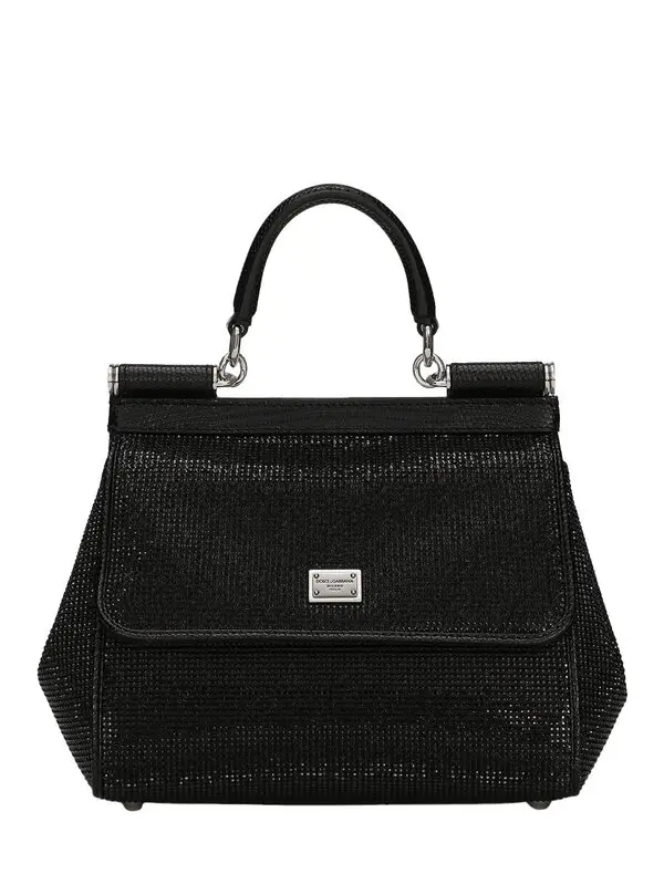 Dolce & Gabbana Medium Sicily Handbag Handbags Viscose - Black