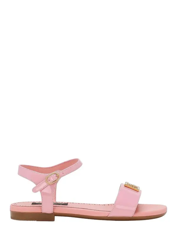 Dolce & Gabbana Patent Leather Sandals Shoes Leather - Pink